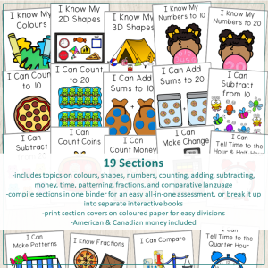 Basic Math Skills Interactive Assessment Binder - Made By Teachers