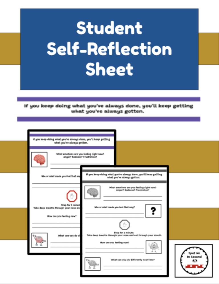 Behavior Self Reflection Sheet | Made By Teachers