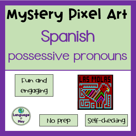 Spanish Conditional Tense Mystery Picture Pixel Activity Digital Art on ...
