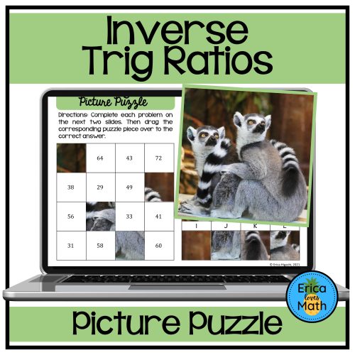 Inverse Trig Ratios Digital Activity Picture Puzzle - Made By Teachers