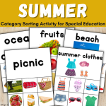 Summer Speech Therapy Activity Category Sorting Sped Autism What ...