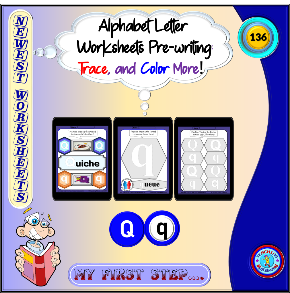 Alphabet Letter Worksheets Pre-writing: Trace, and Color More! | Made ...