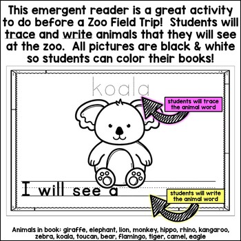 Zoo Animal Emergent Reader | Made By Teachers