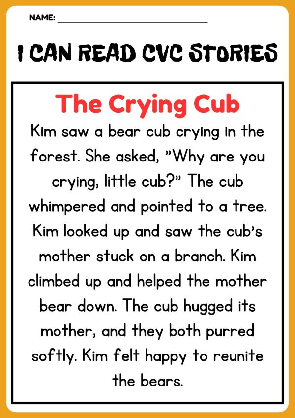 "CVC Decodable Short Stories" Worksheet - Decodable Readers - Made By ...