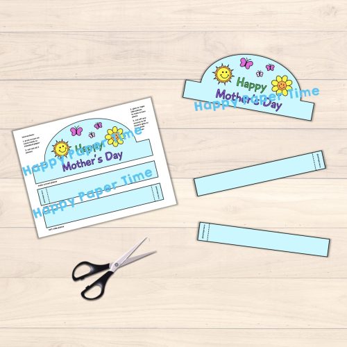 Happy Mother’s Day Paper Crown Headband Mom Hat Craft Gift - Made By ...