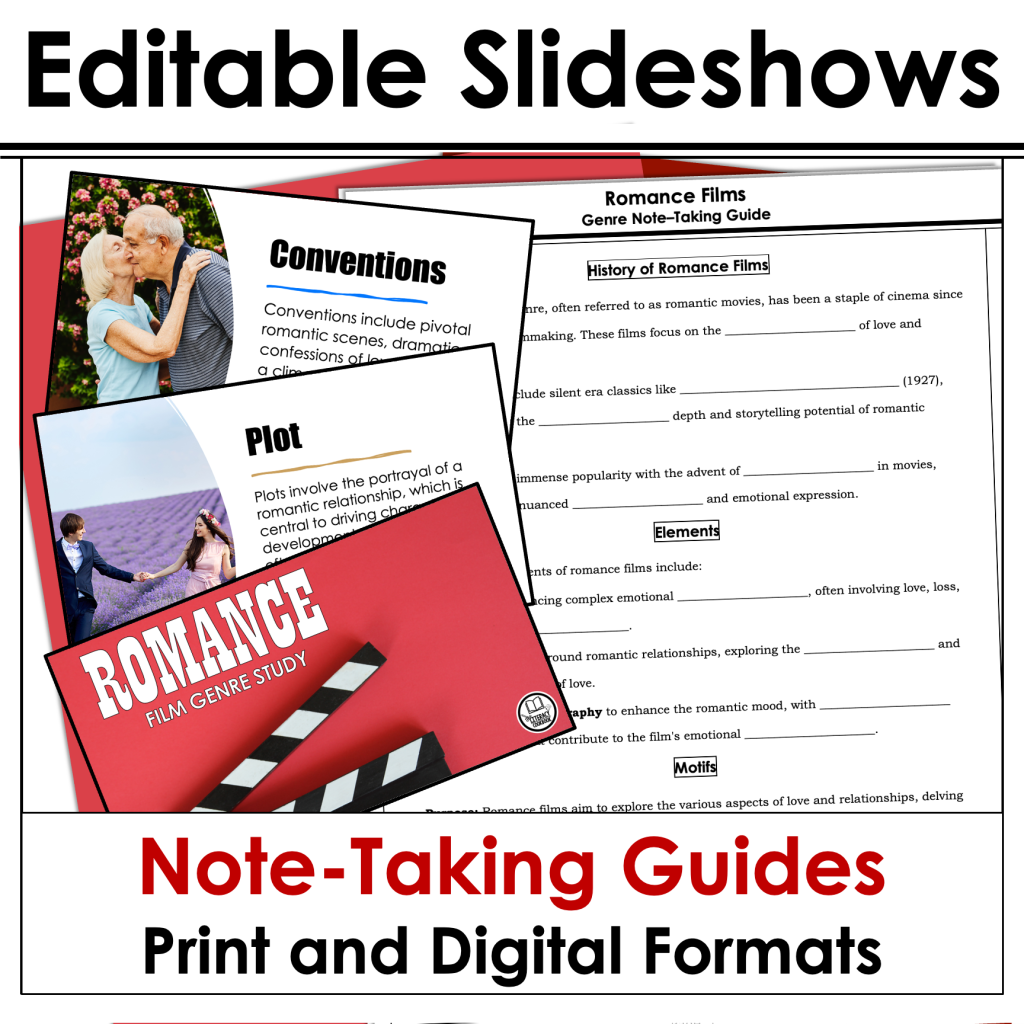 Film Genres - Introductory Lessons - 9 Different Movie Genres - Print ...