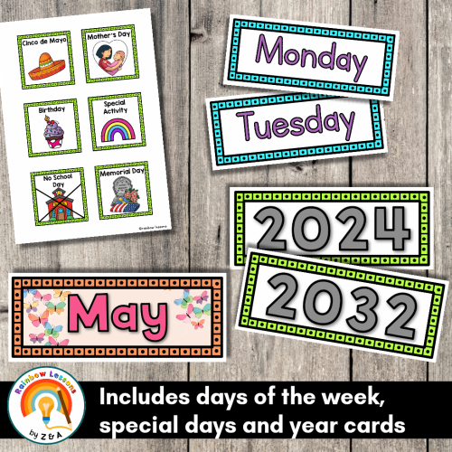 May Calendar Numbers | May Calendar Cards | May Calendar 2024 | Spring ...