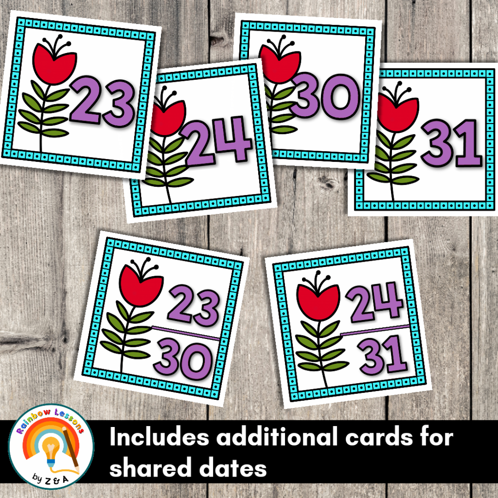 May Calendar Numbers | May Calendar Cards | May Calendar 2024 | Spring ...