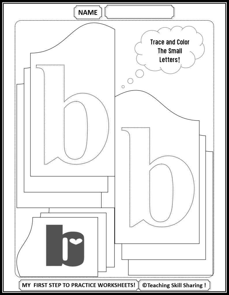 Practice Handwriting: Trace and Color the Dotted Letters Aa and Bb ...