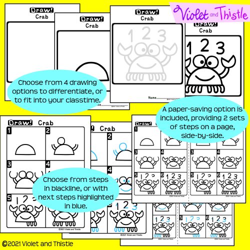 Directed Drawing BUNDLE Summer June July August Back to School How to ...