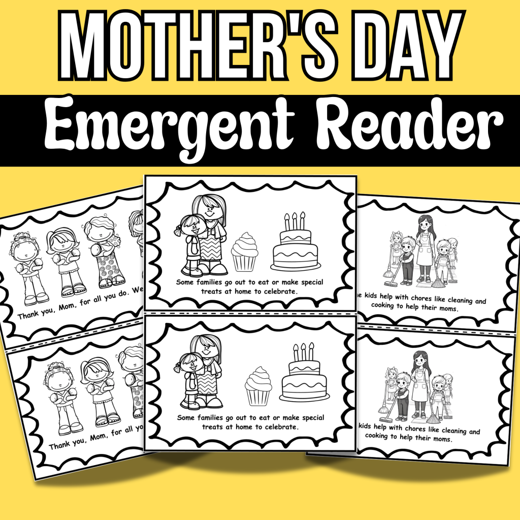 Mother's Day Emergent Reader Mini Book - Mother's Day Activities | Made ...