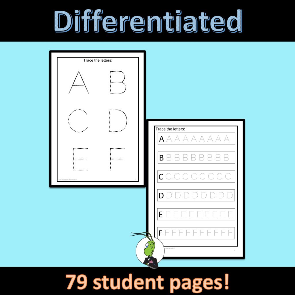 Tracing Uppercase Letters Worksheet PreK Digital and Printable - Made ...