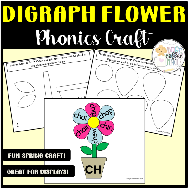 Easy Spring Phonics Craft | Digraph Flower | Printable Activity for K-1 ...