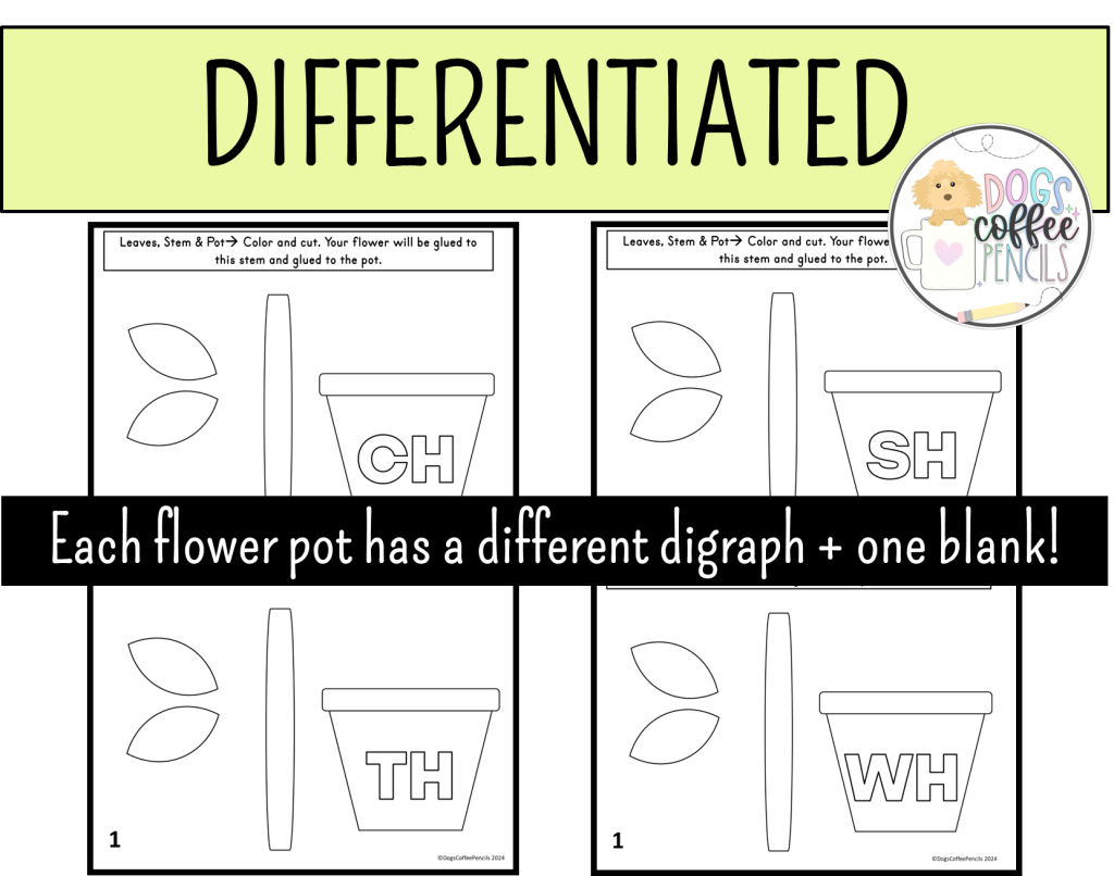 Easy Spring Phonics Craft | Digraph Flower | Printable Activity for K-1 ...