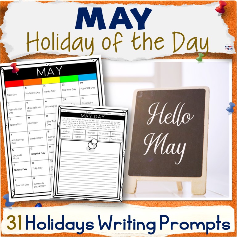 May Bell Ringers ELA - Holiday of the Day Morning Work Prompts Warmups ...