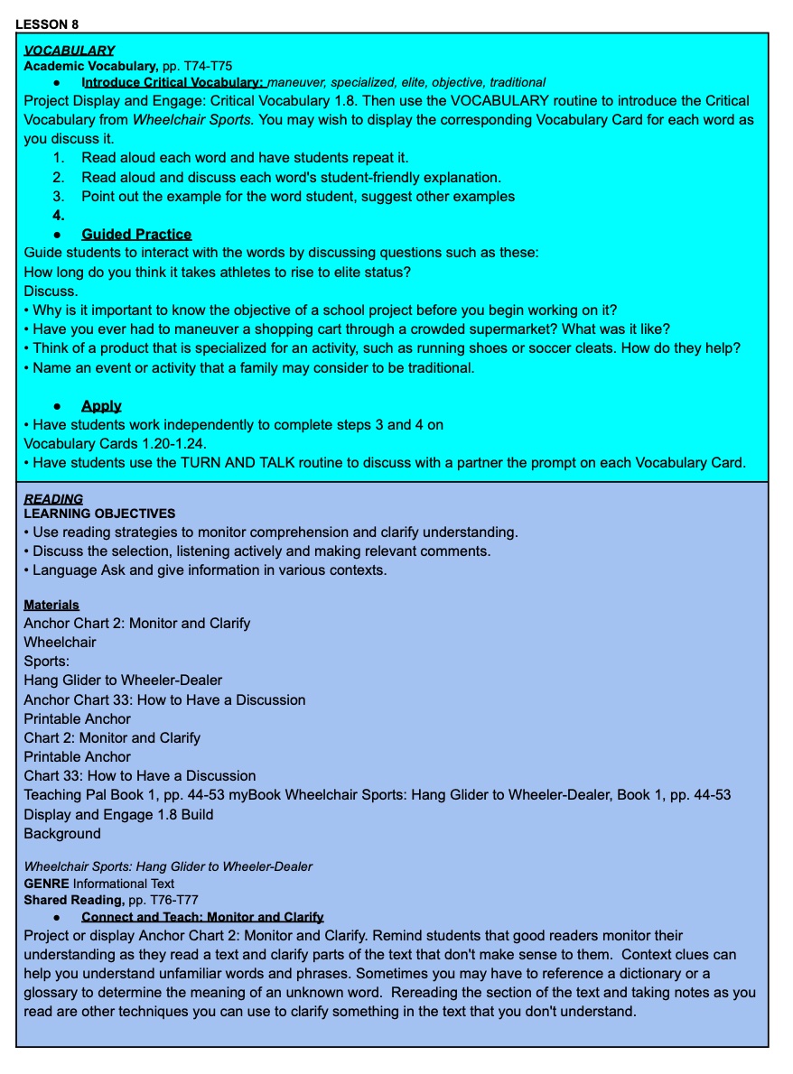 4th Grade Into Reading Module 2 Lesson plans | Made By Teachers