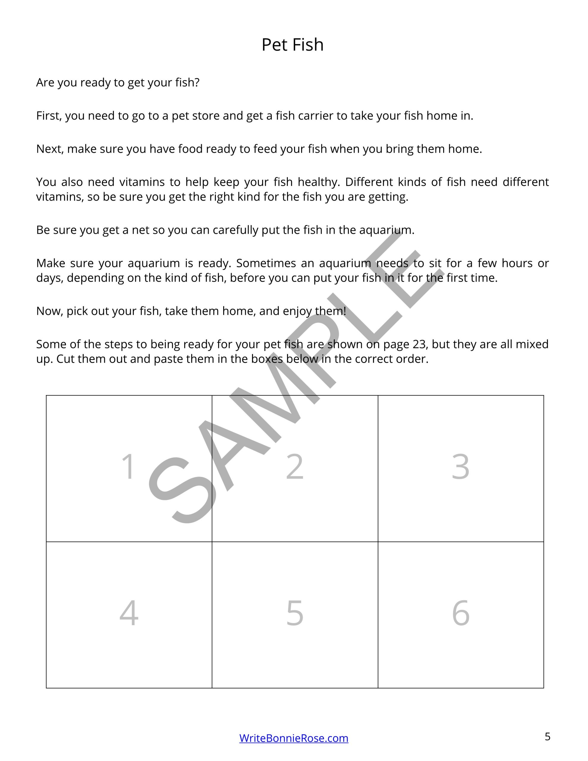 Pet Sequencing Cut & Paste | Made By Teachers