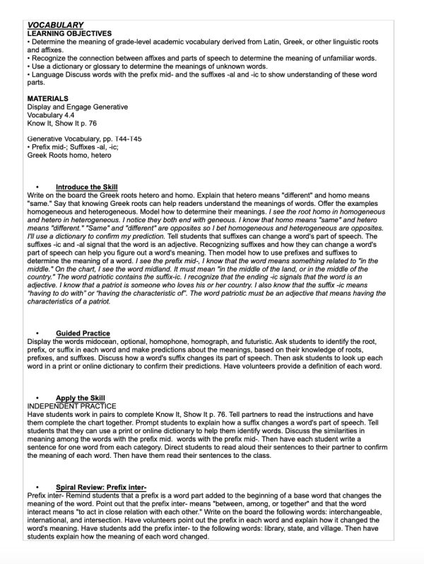 5th Grade HMH Into Reading Module 4 Lesson Plans | Made By Teachers