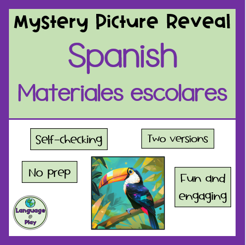 Italian Back to School Materials Vocabulary Mystery Picture Reveal ...