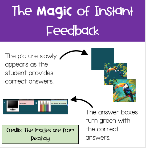 Spanish Back to School Materials Vocabulary Mystery Picture Reveal ...