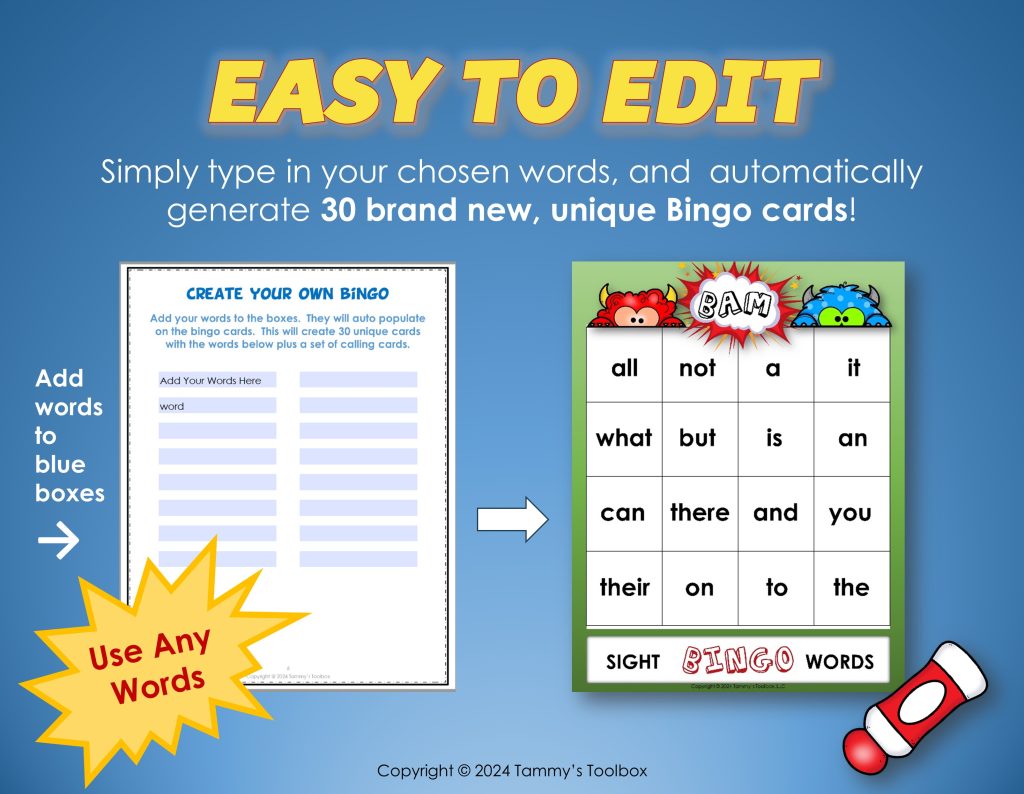 Create Your Own Bingo Game with Editable Digital Autofill Bingo Boards ...