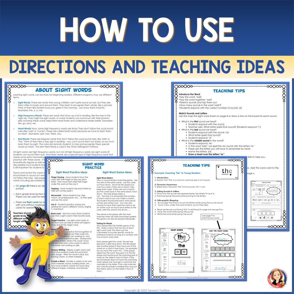 Editable Sight Word Worksheets High Frequency and Heart Word Practice ...