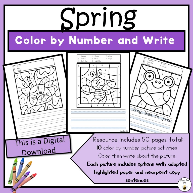 Spring Bunny 2D Fine Motor shape Craft color cut paste write craftivity ...