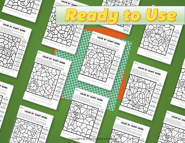 Editable Color by Code Sight Word Practice Worksheets - Made By Teachers