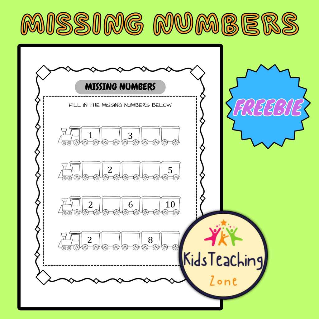 Fill in The Missing Numbers - Math Worksheets Practice - Made By Teachers