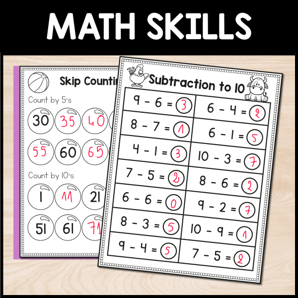 May Morning Work Activities Worksheets Kindergarten | Math & Literacy ...