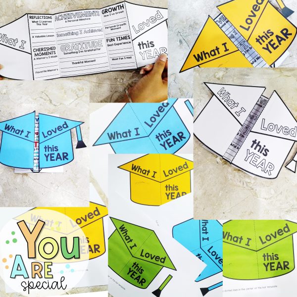 End of the Year Activities Graduation Hat Writing Craft Memory Book ...