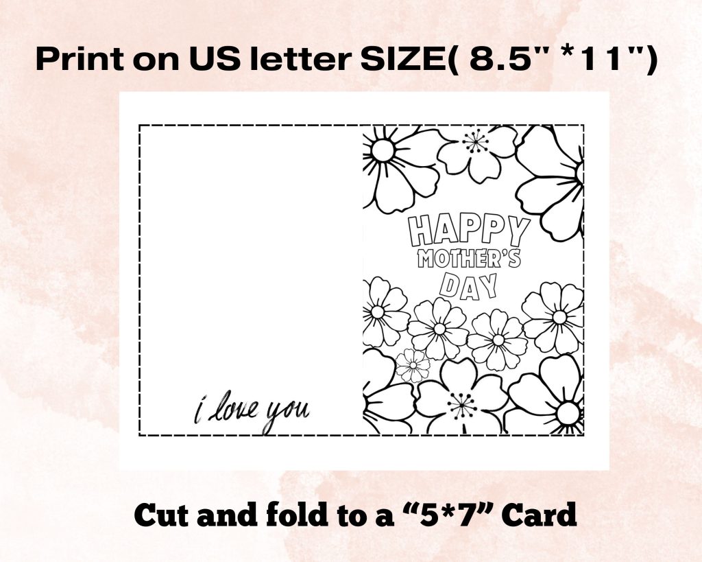 Mother's Day Printable Coloring Card - Made By Teachers