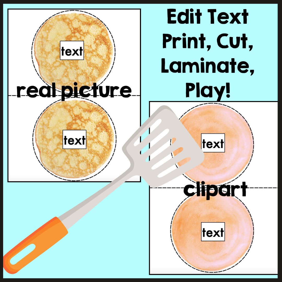 Flip the Pancake Editable Sight Word Game | Made By Teachers