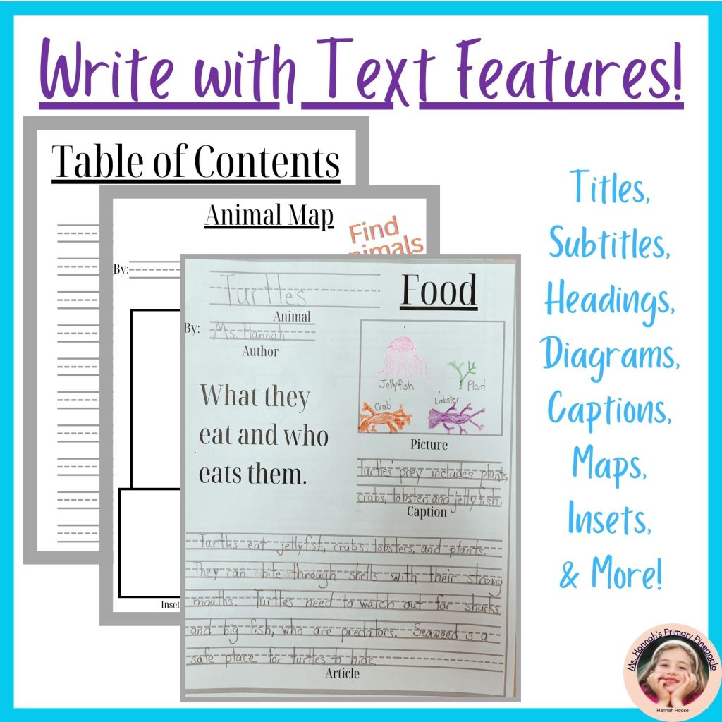Animal Research Project- Primary Writing Paper Informational Nonfiction ...