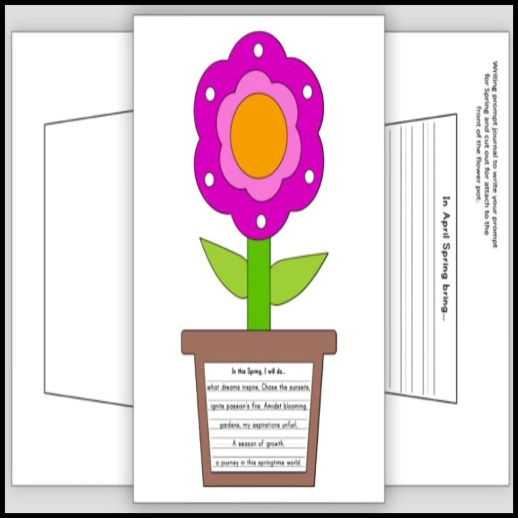 Spring Writing Craftivity | Spring Flowers Craft & Writing Worksheet ...