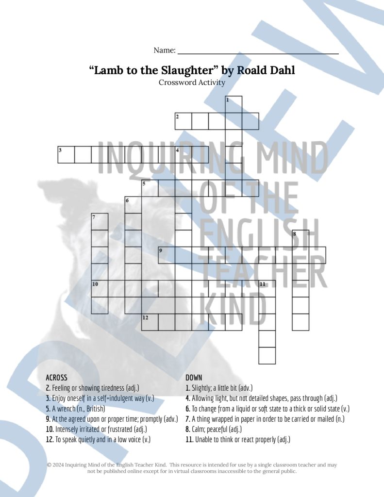 Short Stories by Roald Dahl - Quizzes, Close Reading Activities, and ...
