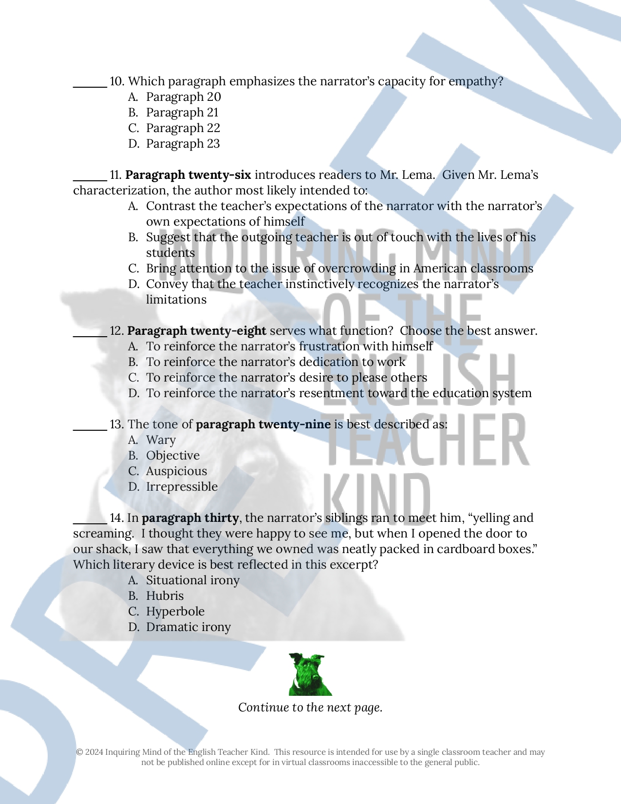 "The Circuit" by Francisco Jiménez Quiz, Close Reading, and Vocabulary ...