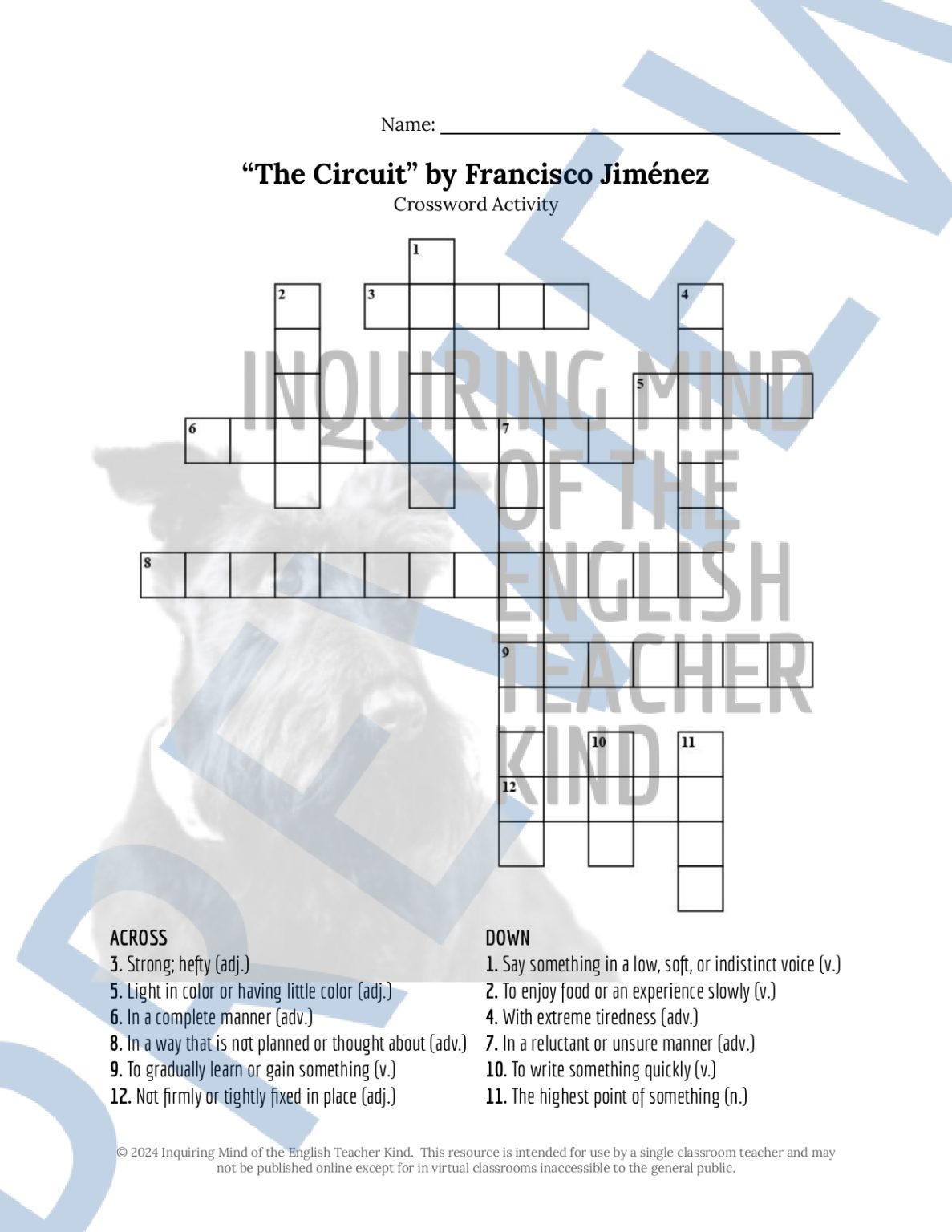 "The Circuit" by Francisco Jiménez Quiz, Close Reading, and Vocabulary ...