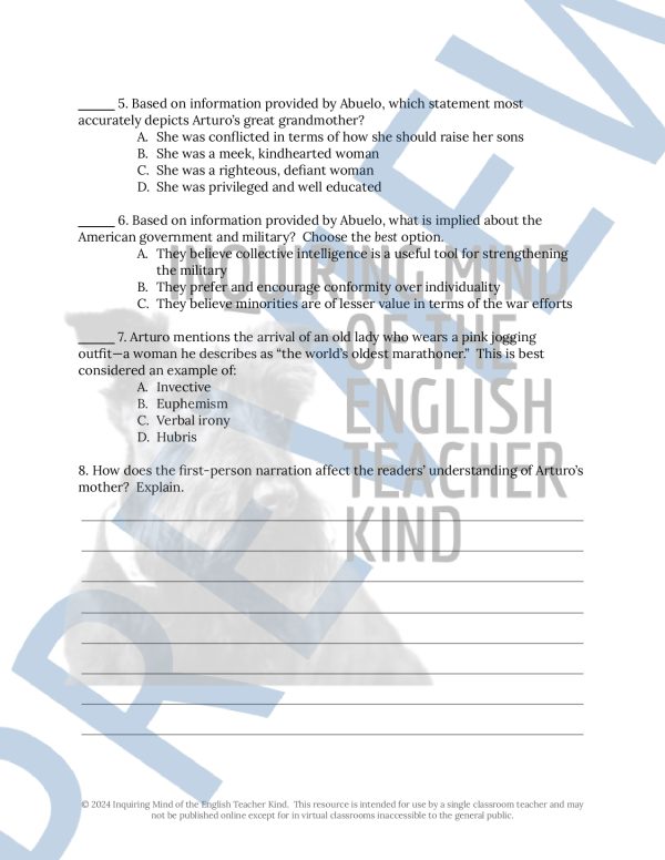 "An Hour with Abuelo" by Judith Ortiz Cofer Close Reading Analysis ...