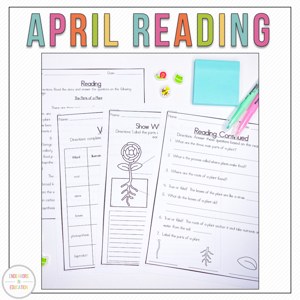 April Reading Comprehension Passages - Made By Teachers