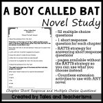 A Boy Called Bat Novel Study - text-dependent short response and ...