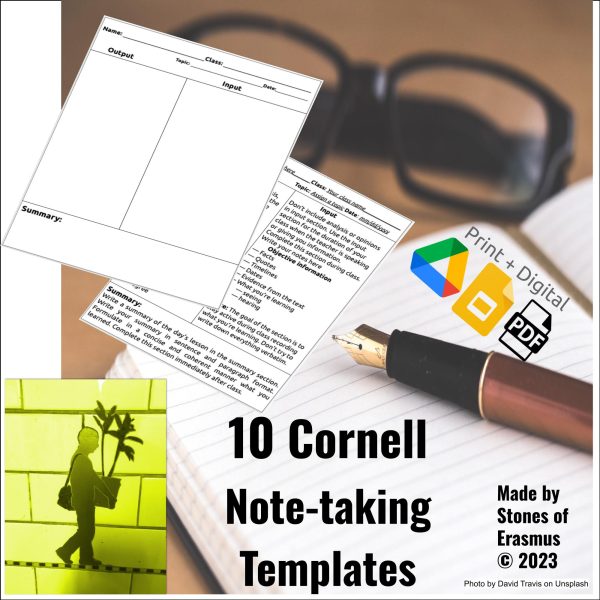 Maximize Learning Cornell Notetaking Templates Tools for Middle & HS ...