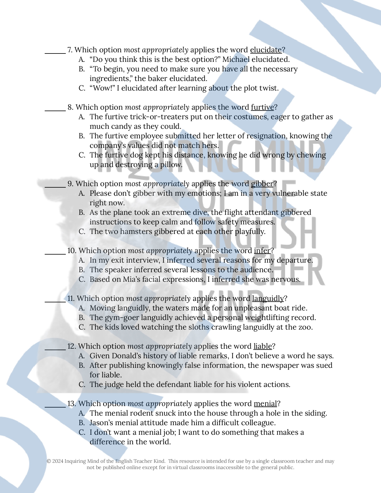 "The Lurking Fear" by H.P. Lovecraft Vocabulary Games for High School ...