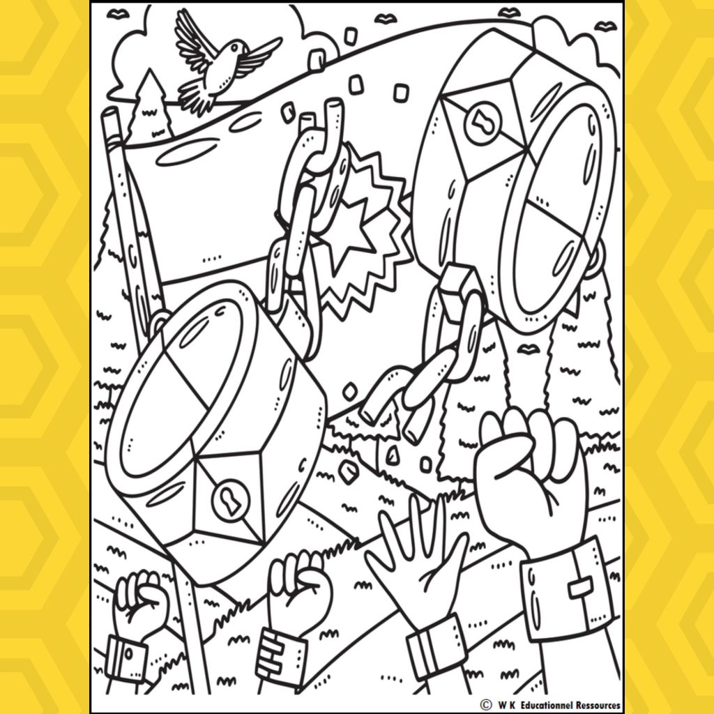 Juneteenth Coloring Pages Vol 2 Black History Month Celebration ...