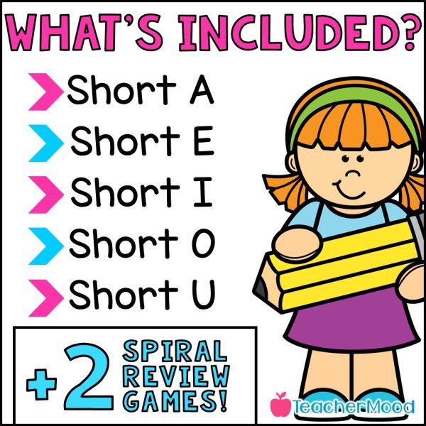 Go Fish Card Game | Short Vowels CVC Words | Phonics Review | Literacy ...
