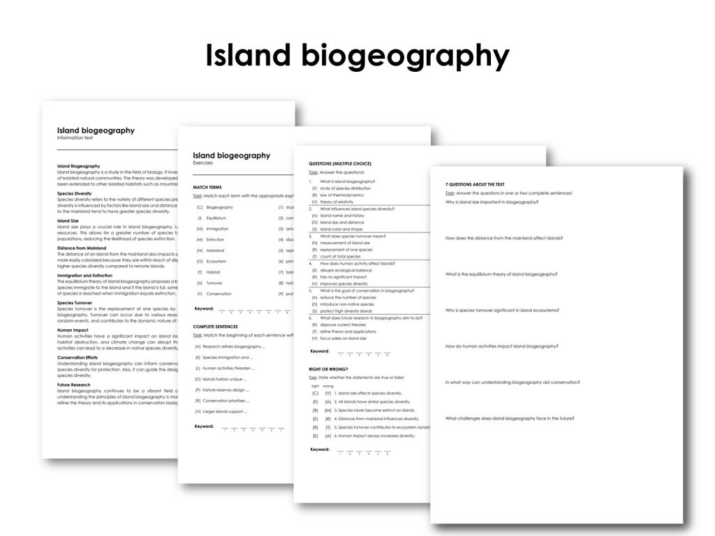 Island biogeography | Made By Teachers