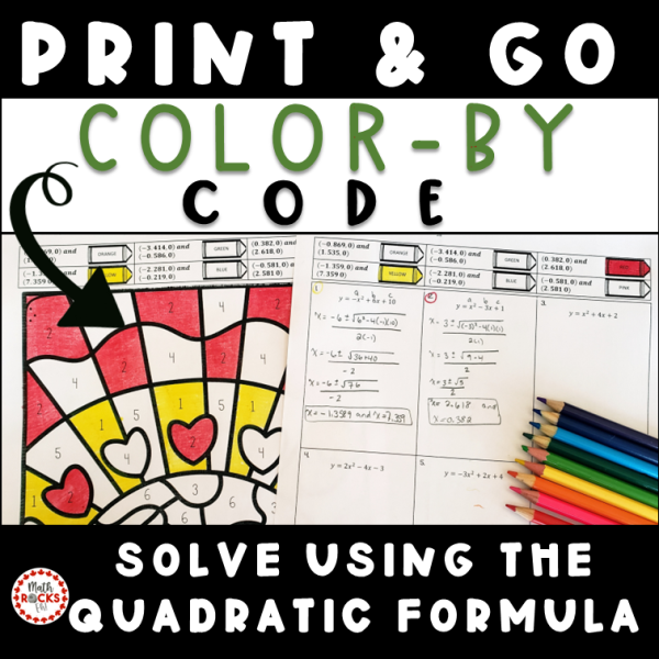 Earth Day Quadratic Functions Complete The Square Color-By-Number ...