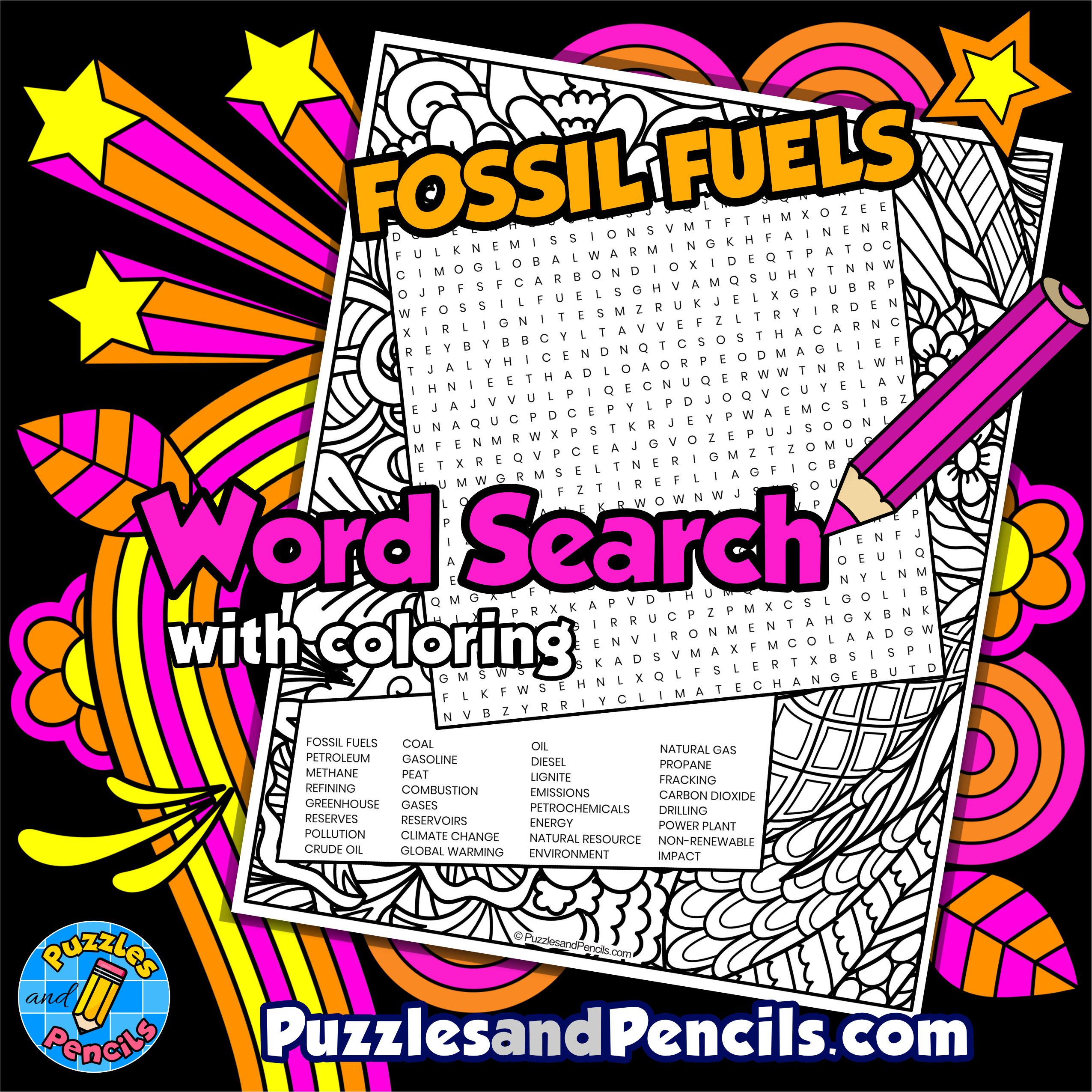 Graduation Word Search Puzzle Activity Page with Coloring | End of ...