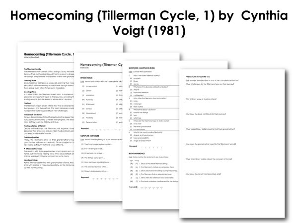 Homecoming (Tillerman Cycle, 1) by Cynthia Voigt (1981) | Made By Teachers