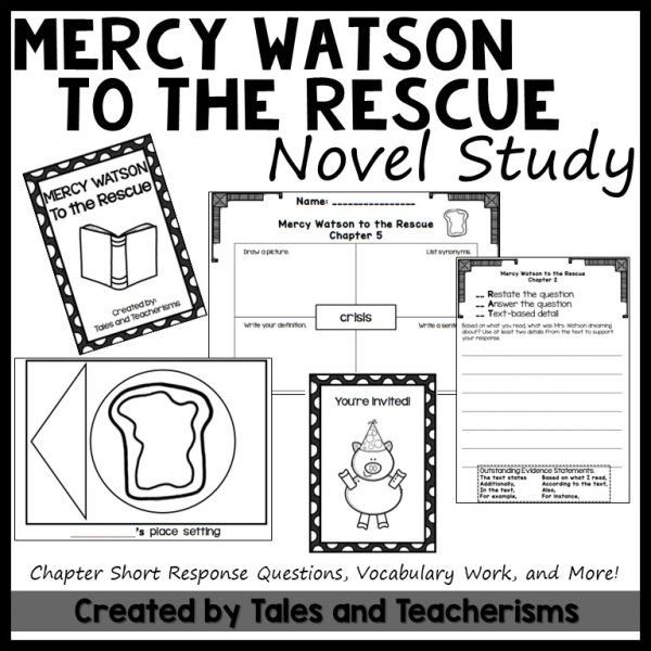Mercy Watson to the Rescue Novel Study and Culminating Activity | Made ...